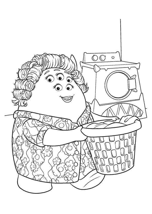 Coloriage - Il est temps de faire la lessive